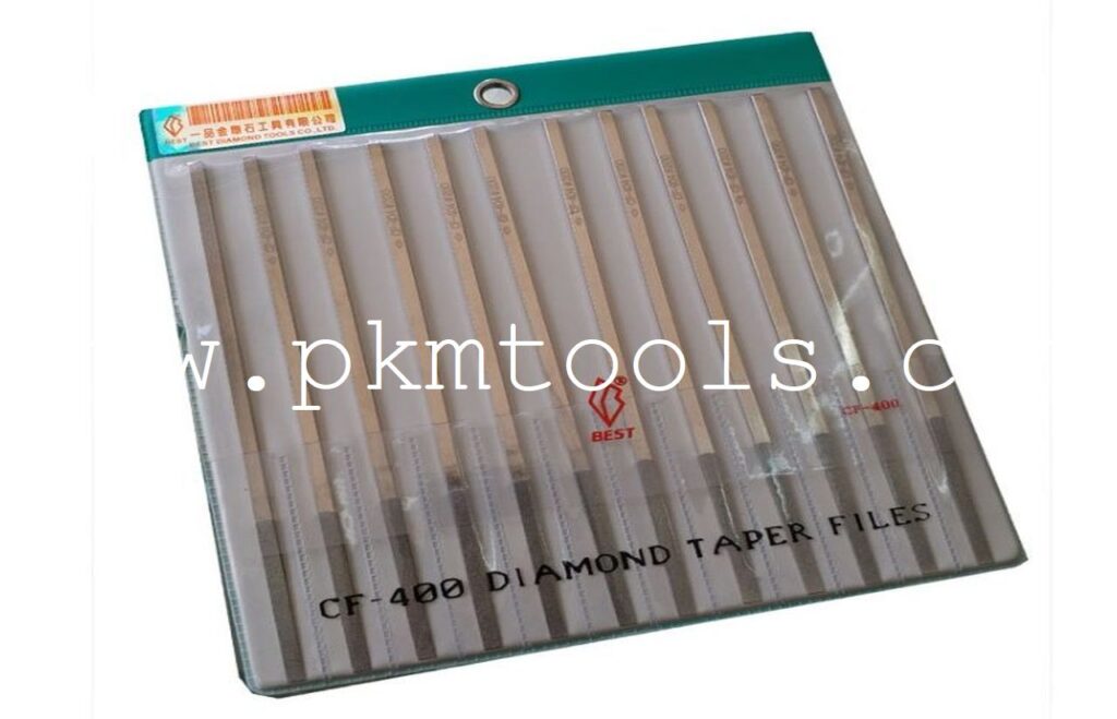 ตะไบเพชร CF-400 (12pcs./set) ตะไบแบนเตเปอร์ Best Diamond – PKMTools